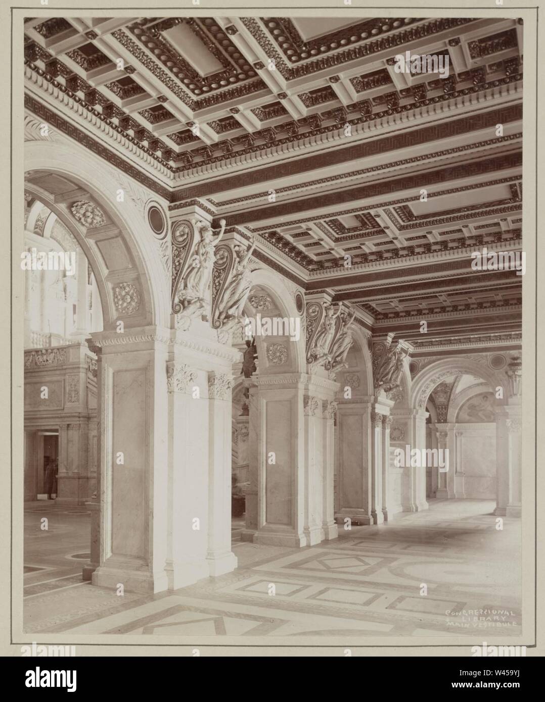 Congressional Library. Main vestibule Stock Photo - Alamy