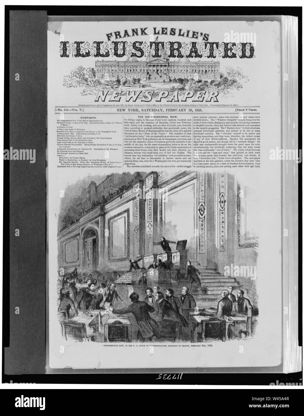 Congressional row, in the U. S. House of Representatives, midnight of ...