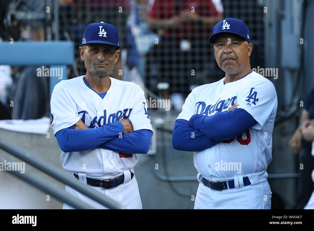Los Angeles, CA, USA. 19th July, 2019. Los Angeles Dodgers manager Dave ...