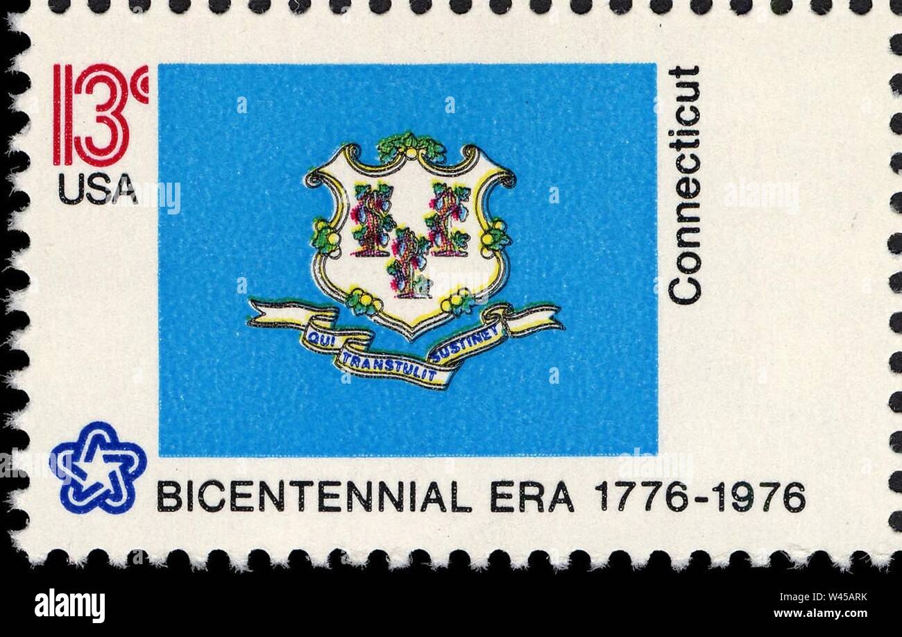 Connecticut Bicentennial 13c 1976 issue Stock Photo - Alamy