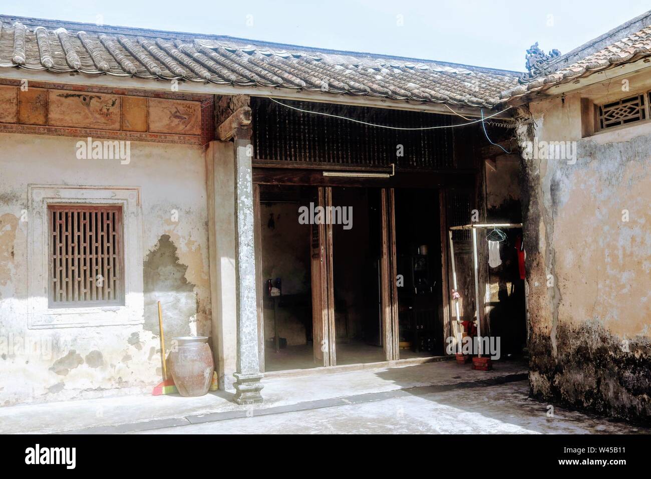 Old Ancient Housing Compound in Rural Farming Village outside Haikou ...