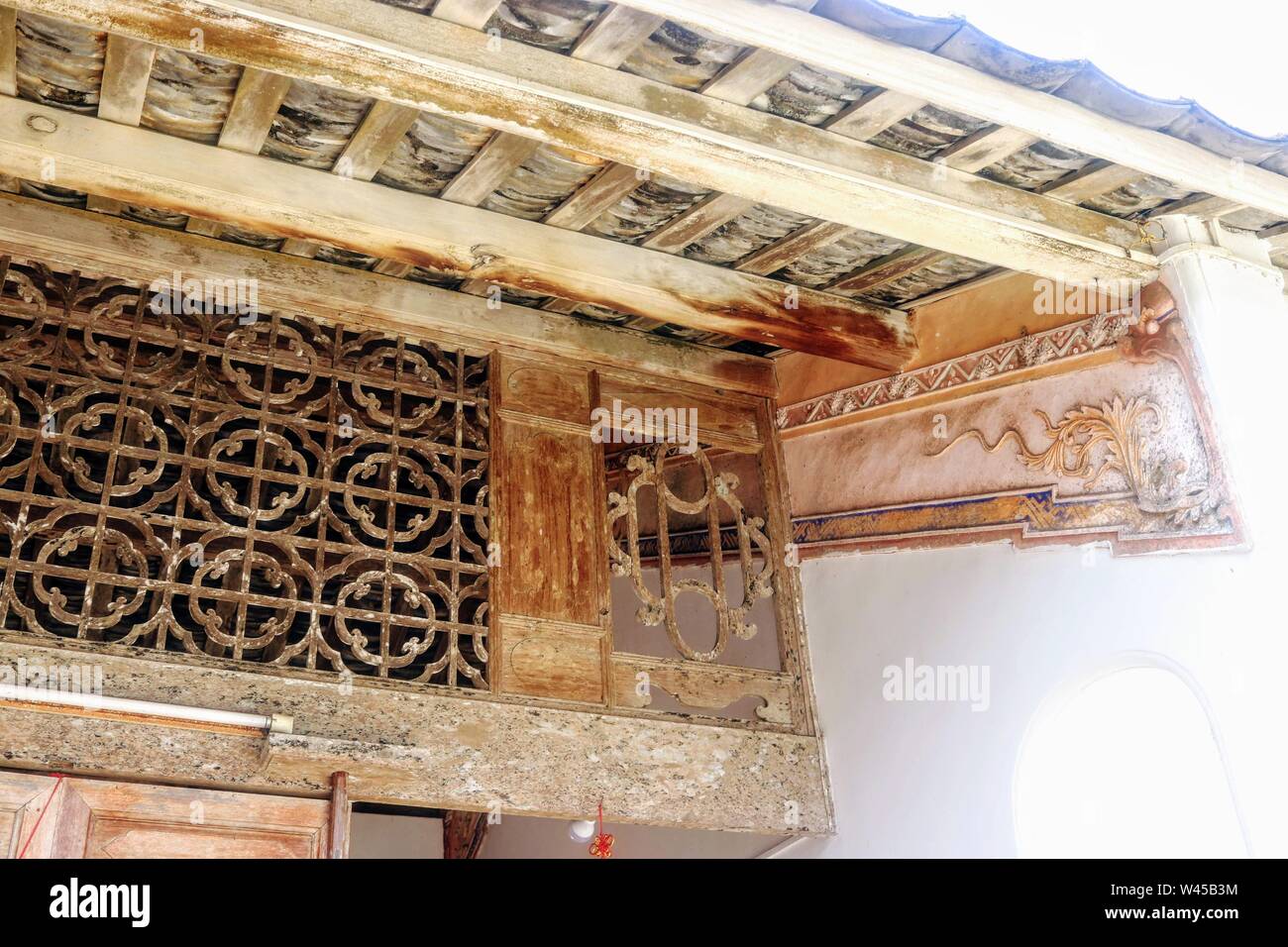 Old Ancient Housing Compound in Rural Farming Village outside Haikou ...