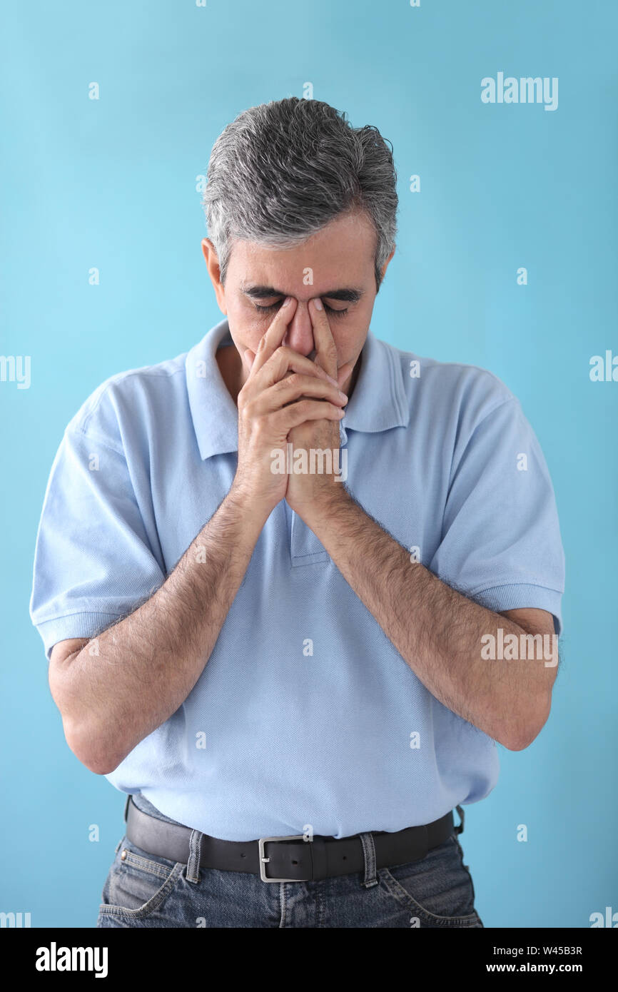 Man looking depressed Stock Photo - Alamy
