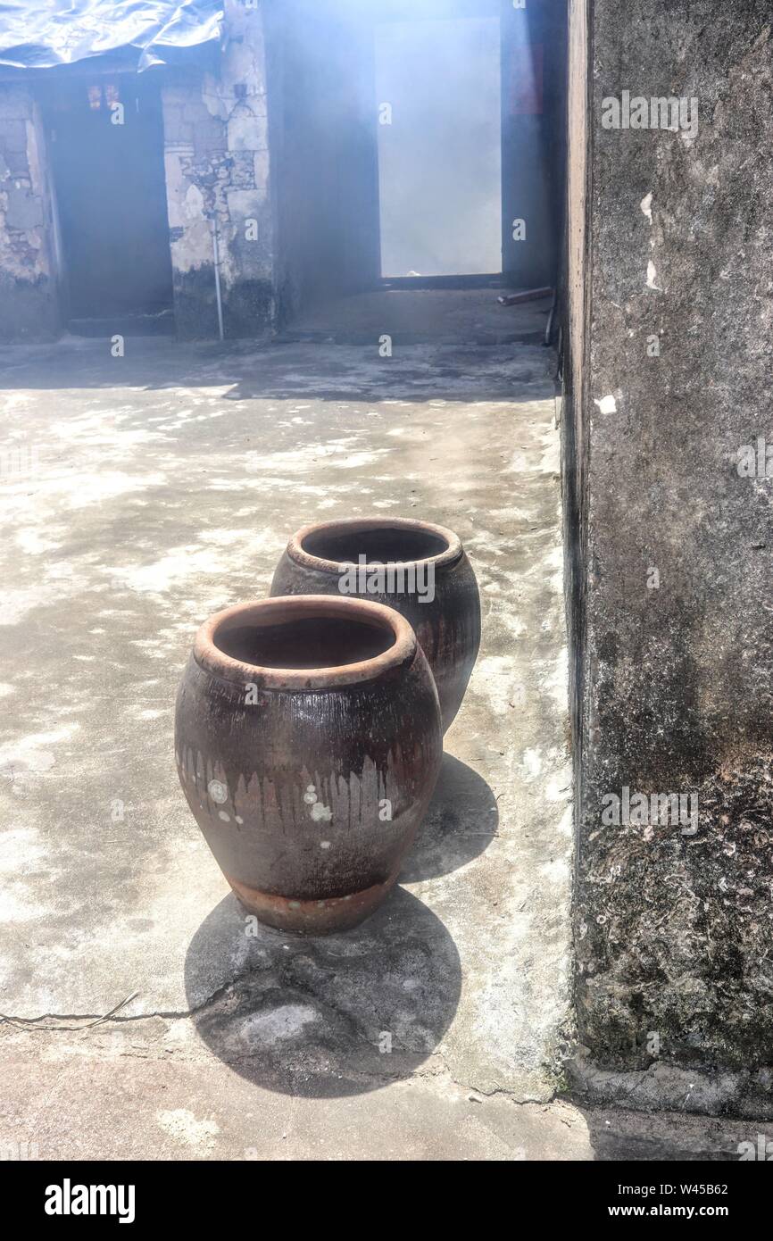 Old Ancient Housing Compound in Rural Farming Village outside Haikou ...