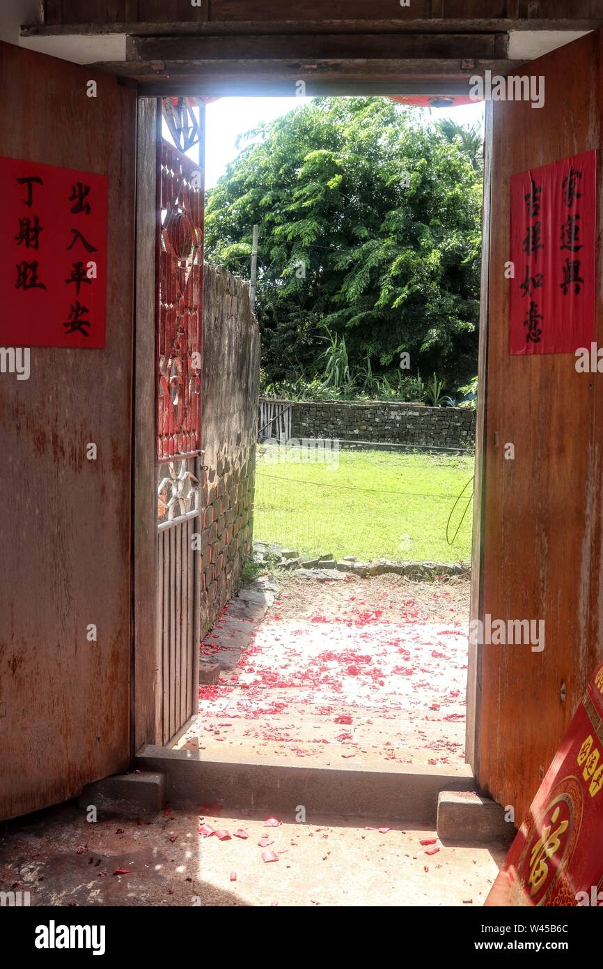 Old Ancient Housing Compound in Rural Farming Village outside Haikou ...