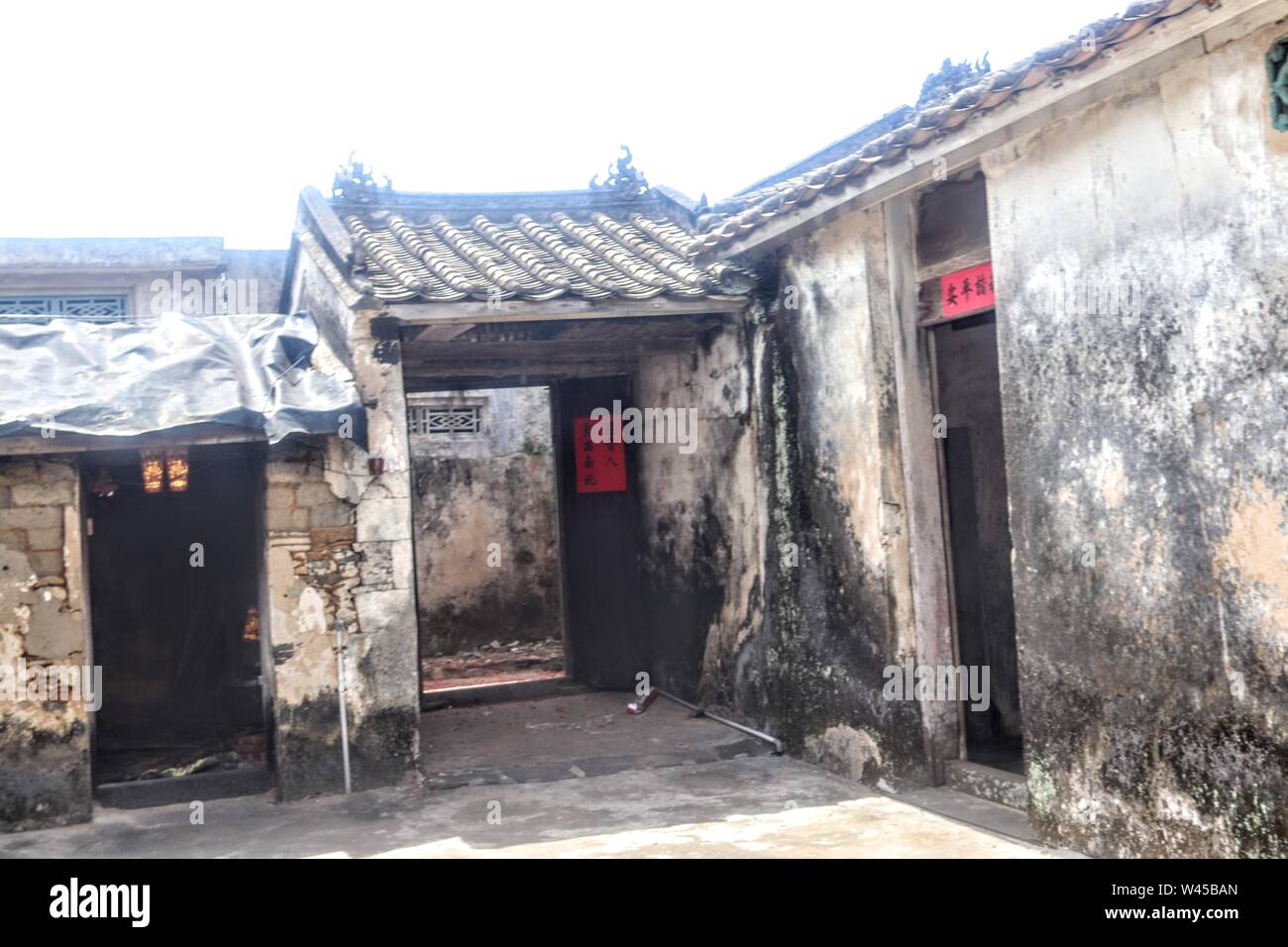 Old Ancient Housing Compound in Rural Farming Village outside Haikou ...