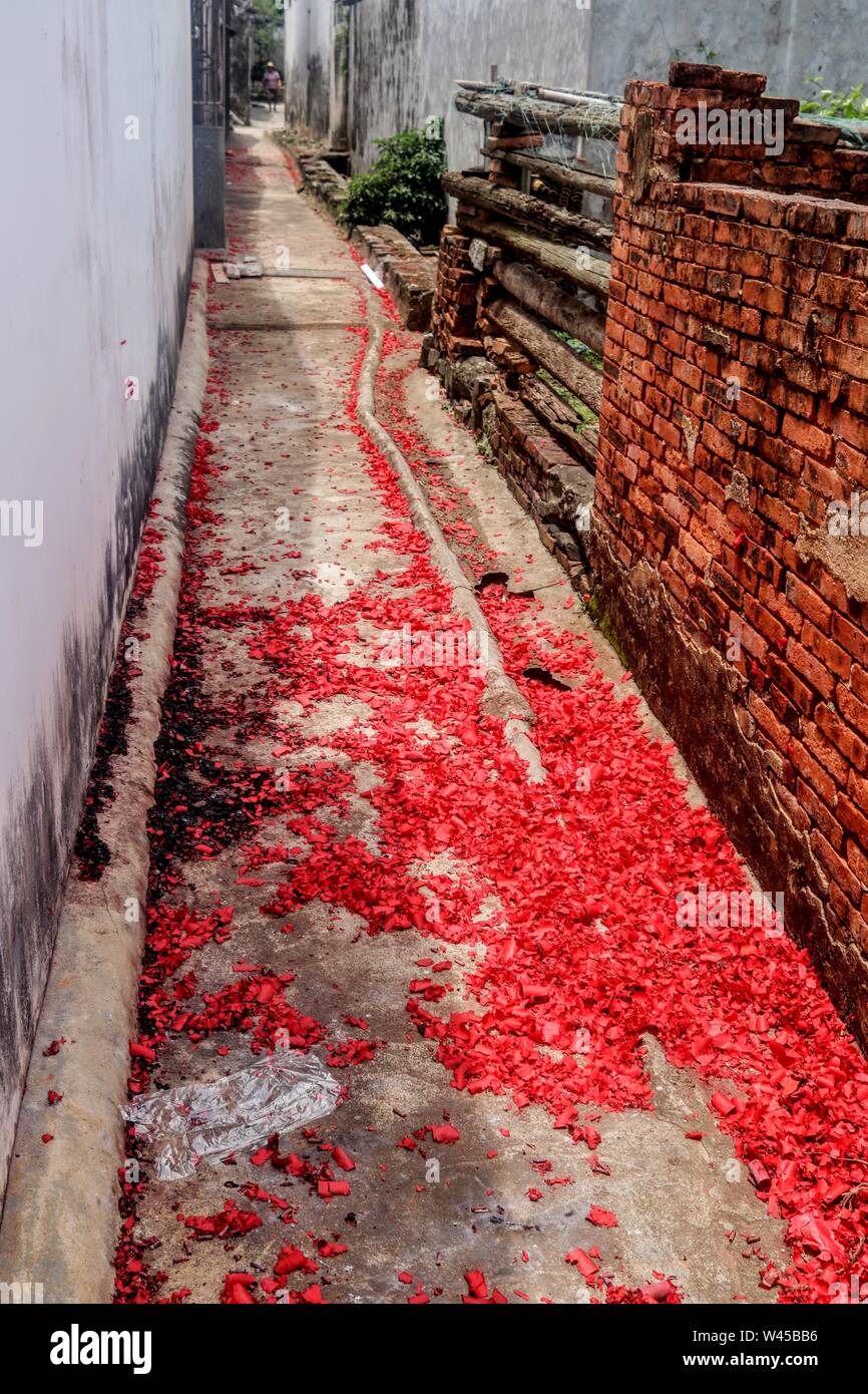 Old Ancient Housing Compound in Rural Farming Village outside Haikou ...
