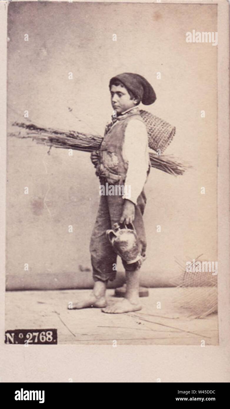 Conrad, Giorgio (1827-1889) - n. 2768 - Scugnizzo napoletano Stock ...