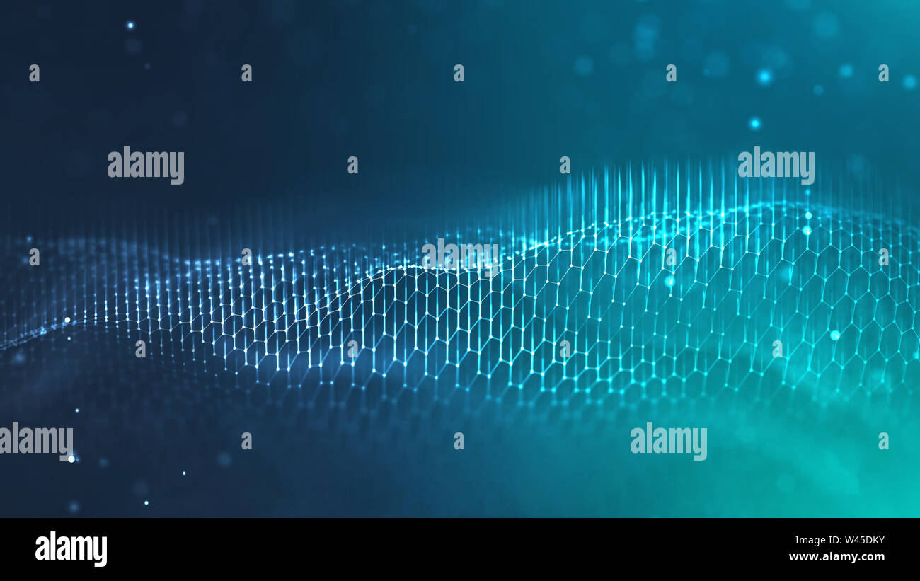 Background 3d grid. Ai tech wire network futuristic wireframe ...