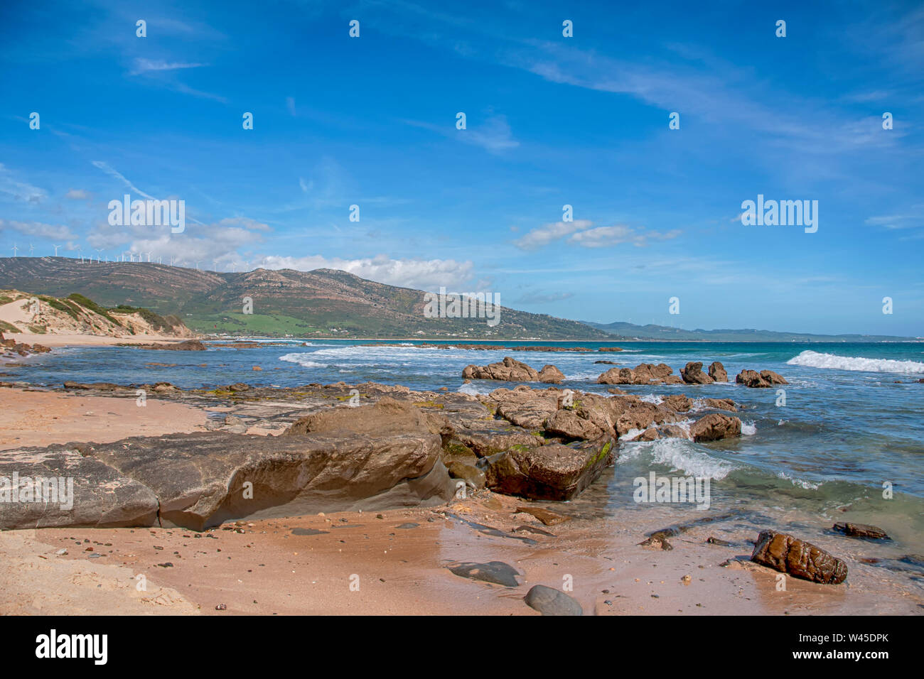 Beautiful virgin beaches of Andalusia, Valdevaqueros in Cadiz province ...