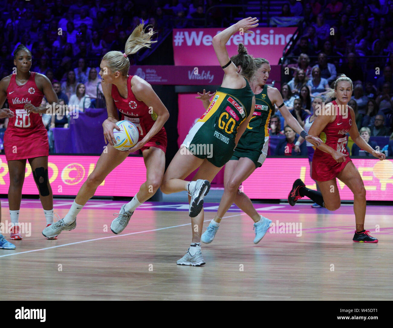 Helen Housby (ENG) in action during Vitality Netball World Cup 2019 at ...