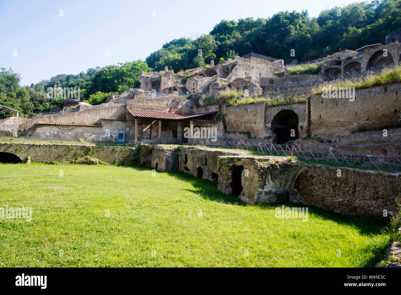 General view of the ruins of a Roman fort, Naples, Italy Stock Photo ...