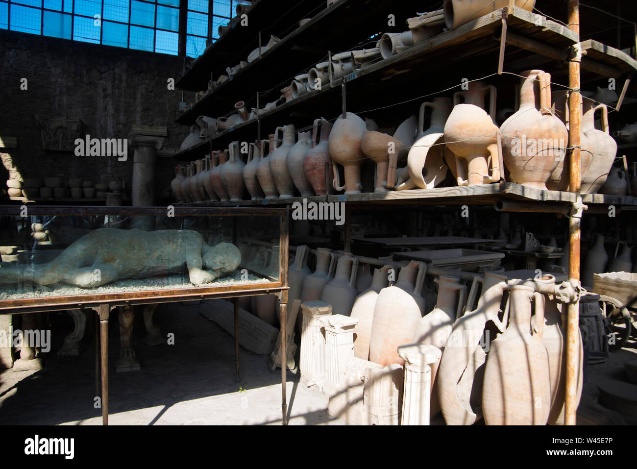 The Amphorae and petrified human figure found in the course of the ...