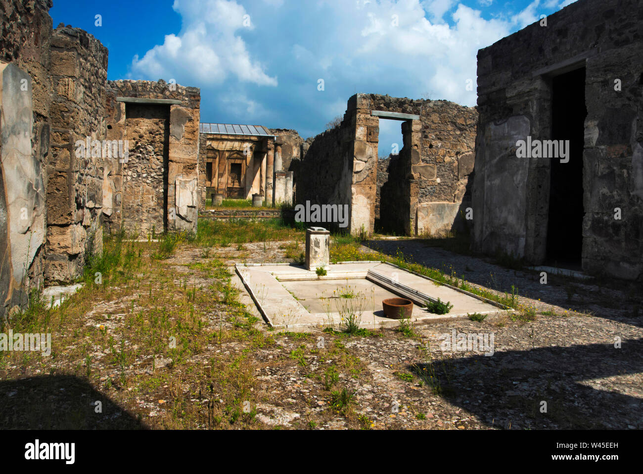 A group of houses of the common people, Pompeii, Italy Stock Photo - Alamy
