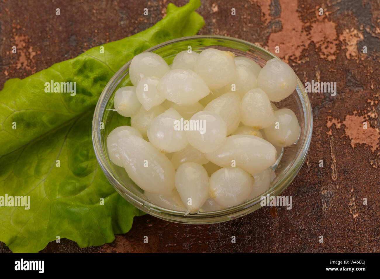 Pickled baby onion in the bowl Stock Photo - Alamy