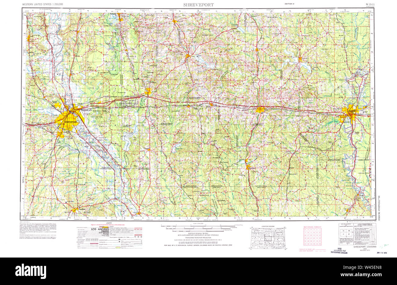 Shreveport map hi-res stock photography and images - Alamy