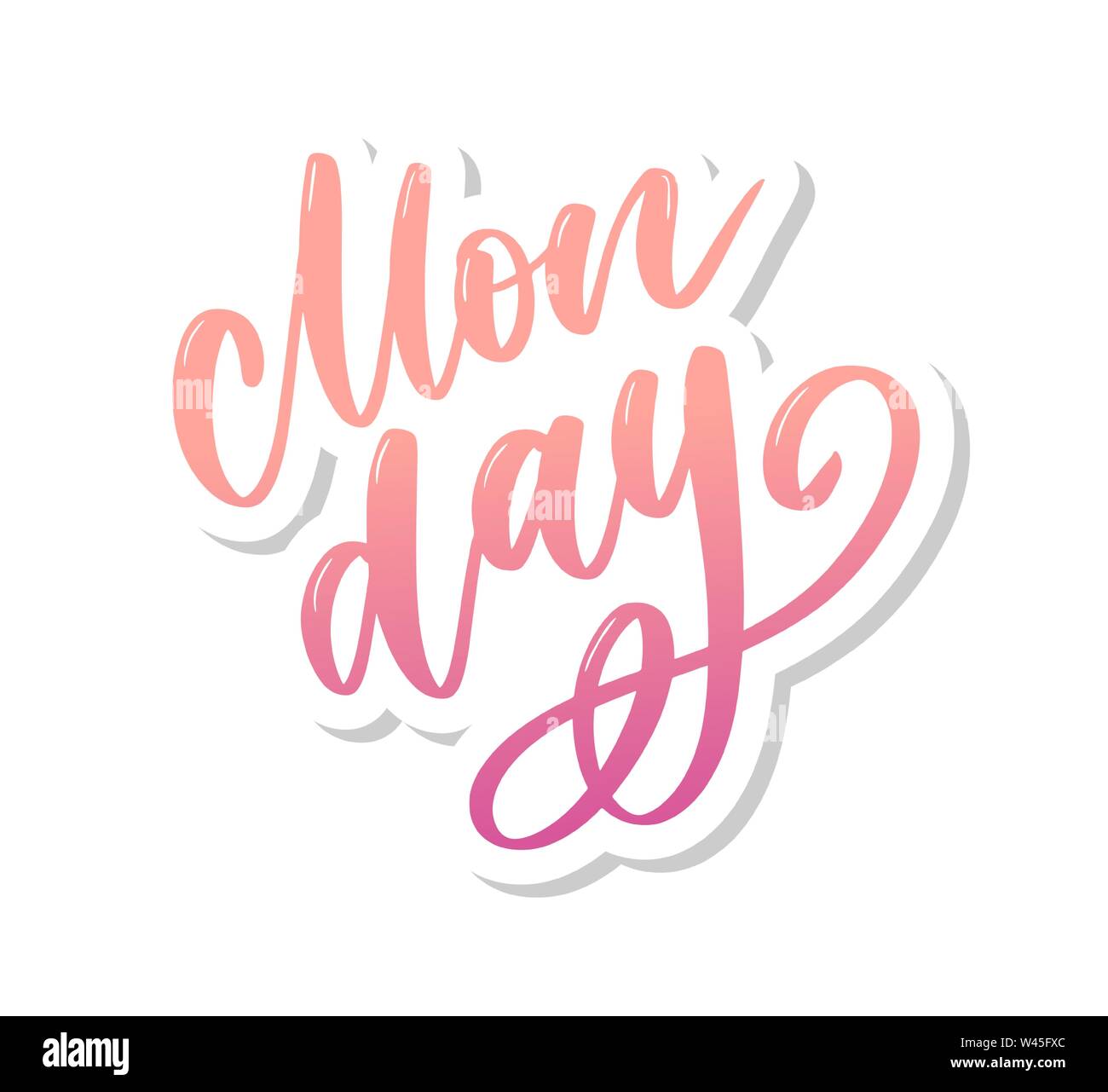 Hello Monday - inspirational lettering design for posters, flyers, t ...