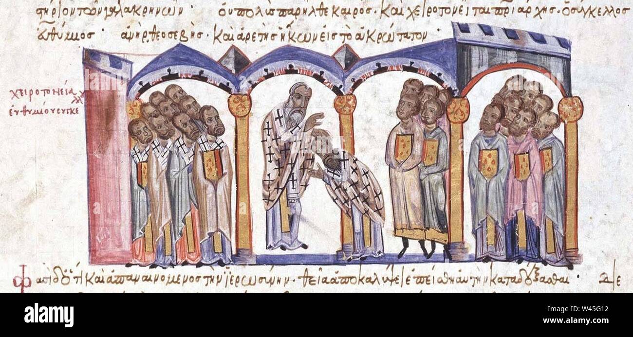 Consecration of Patriarch Euthymius I of Constantinople Stock Photo - Alamy