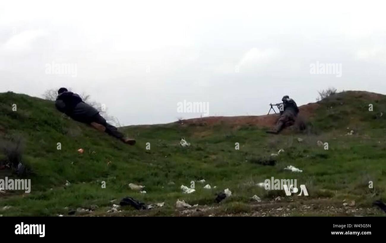 Conseil militaire syriaque près de Tal Tamer-février 2015 Stock Photo ...