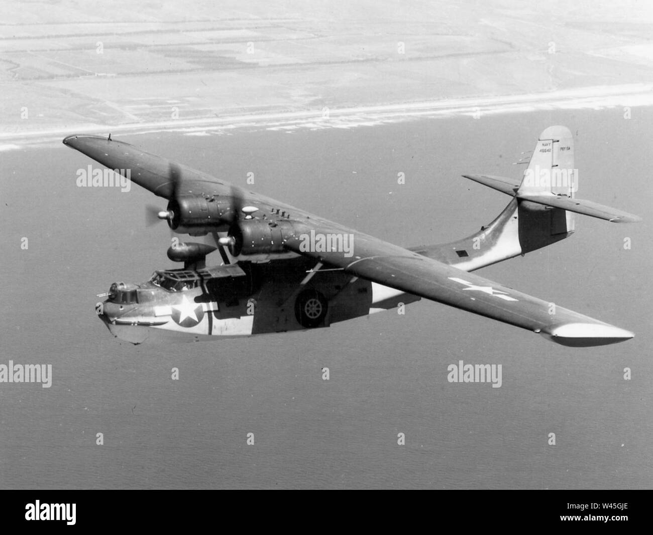 Consolidated PBY-6A Catalina USN in flight c1945 Stock Photo - Alamy