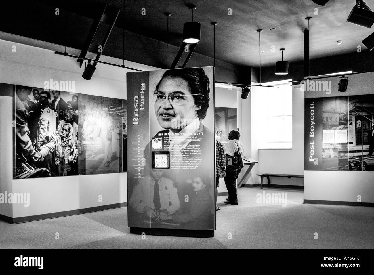 Civil Rights Icon Rosa Parks' black and white image can be seen ...