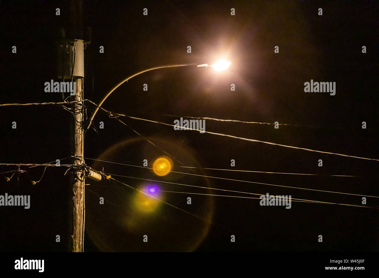Street nightlight pole hi-res stock photography and images - Alamy