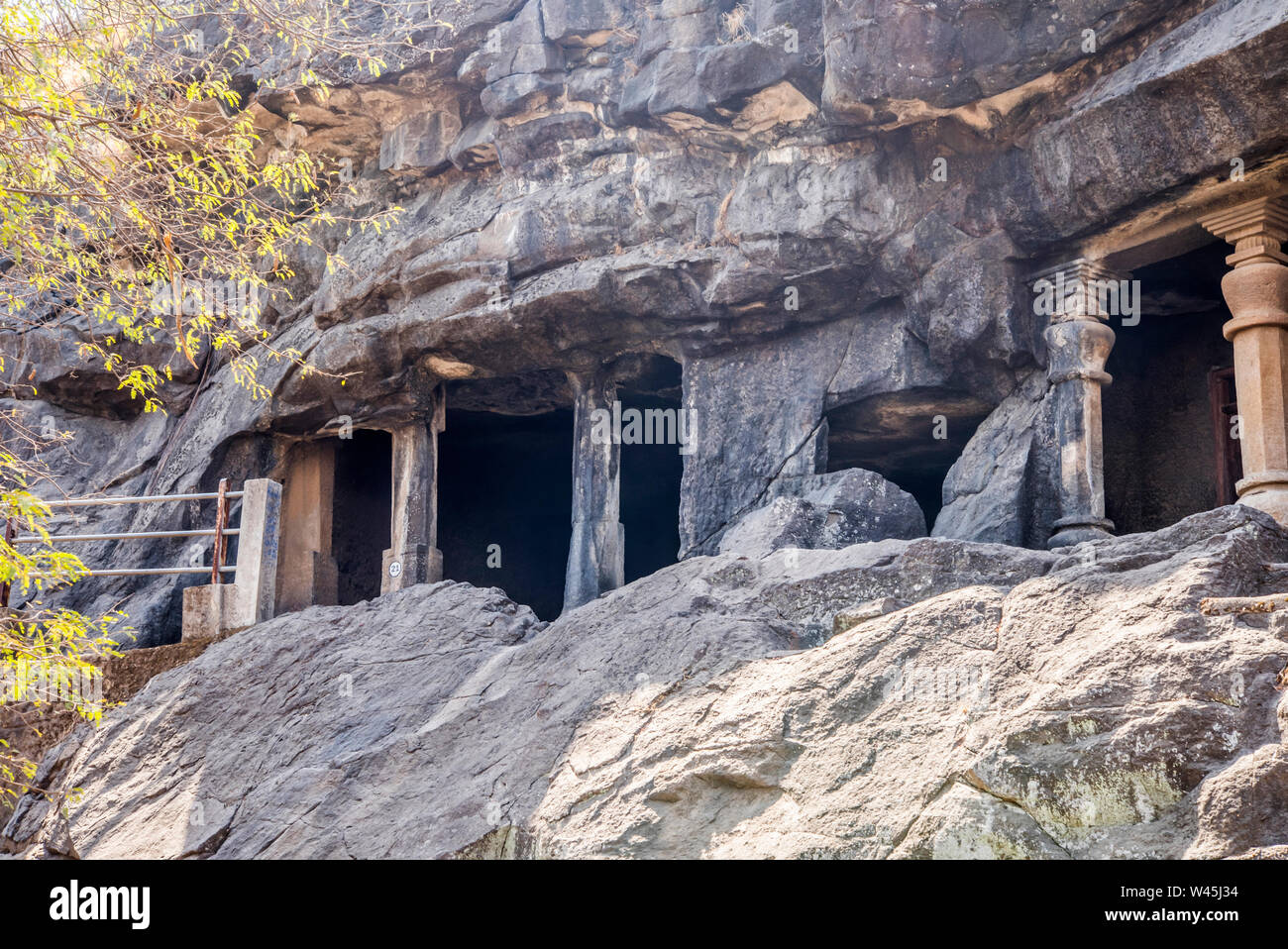 Cave 20 and 21, General view showing, Pandavleni Caves, Nasik ...