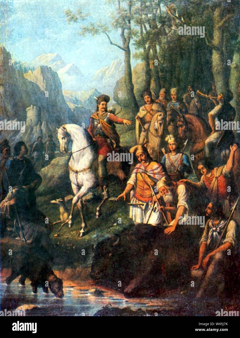 Constantin Lecca - Dragos Voda la vanatoarea zimbrului Stock Photo - Alamy