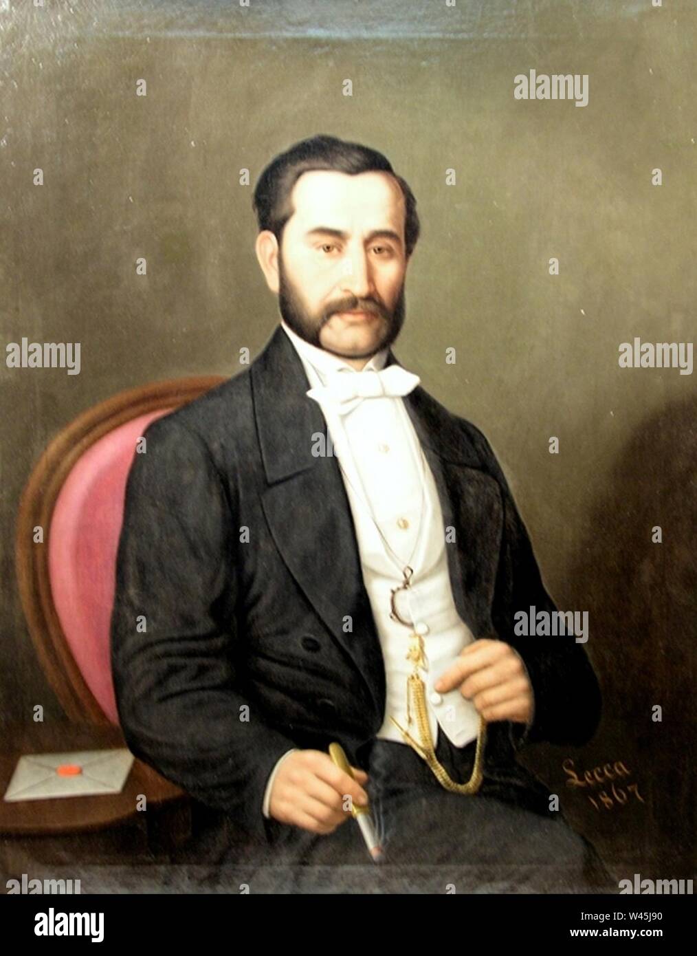 Constantin Lecca - Portret de barbat Stock Photo - Alamy