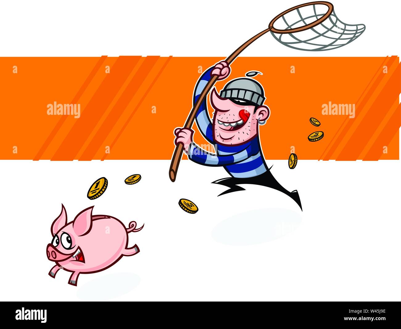 Bank robber cartoon Cut Out Stock Images & Pictures - Alamy