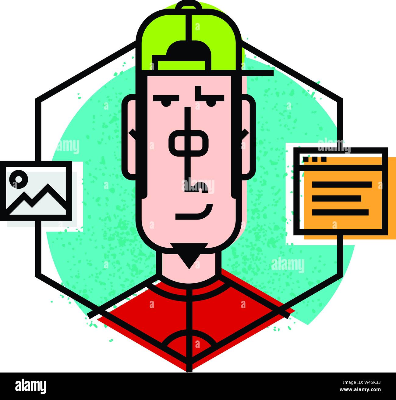 Ideal icon for your flashy design projects. Image is isolated on white ...