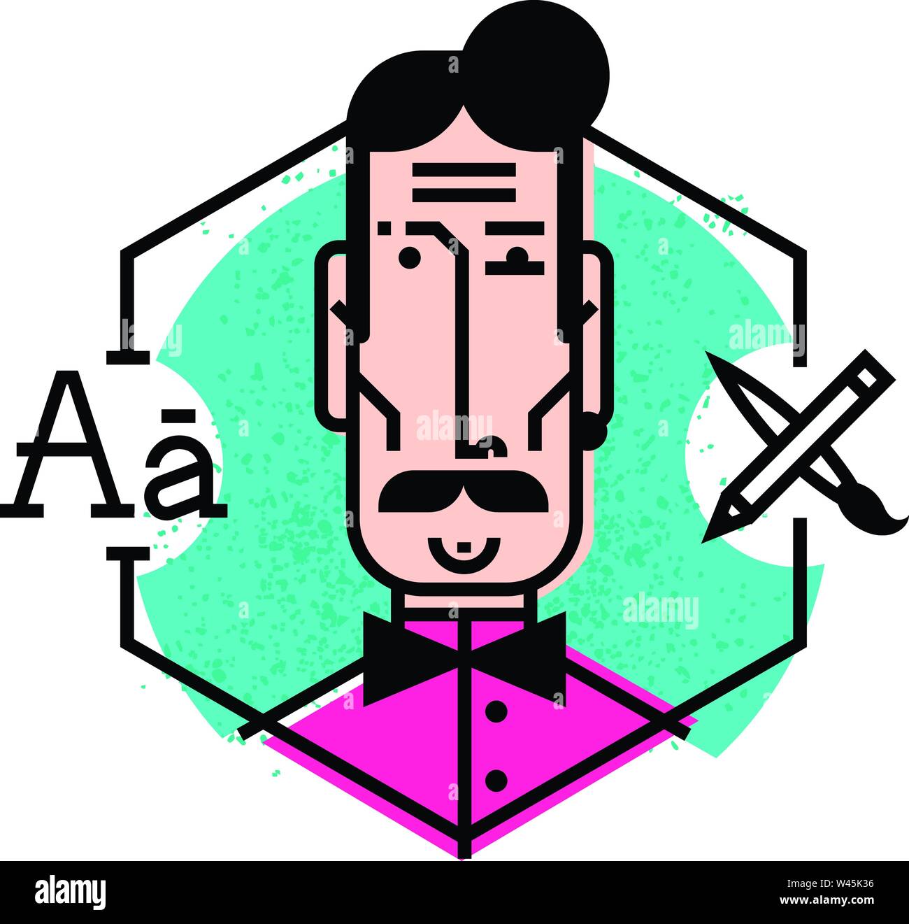 Ideal icon for your flashy design projects. Image is isolated on white ...