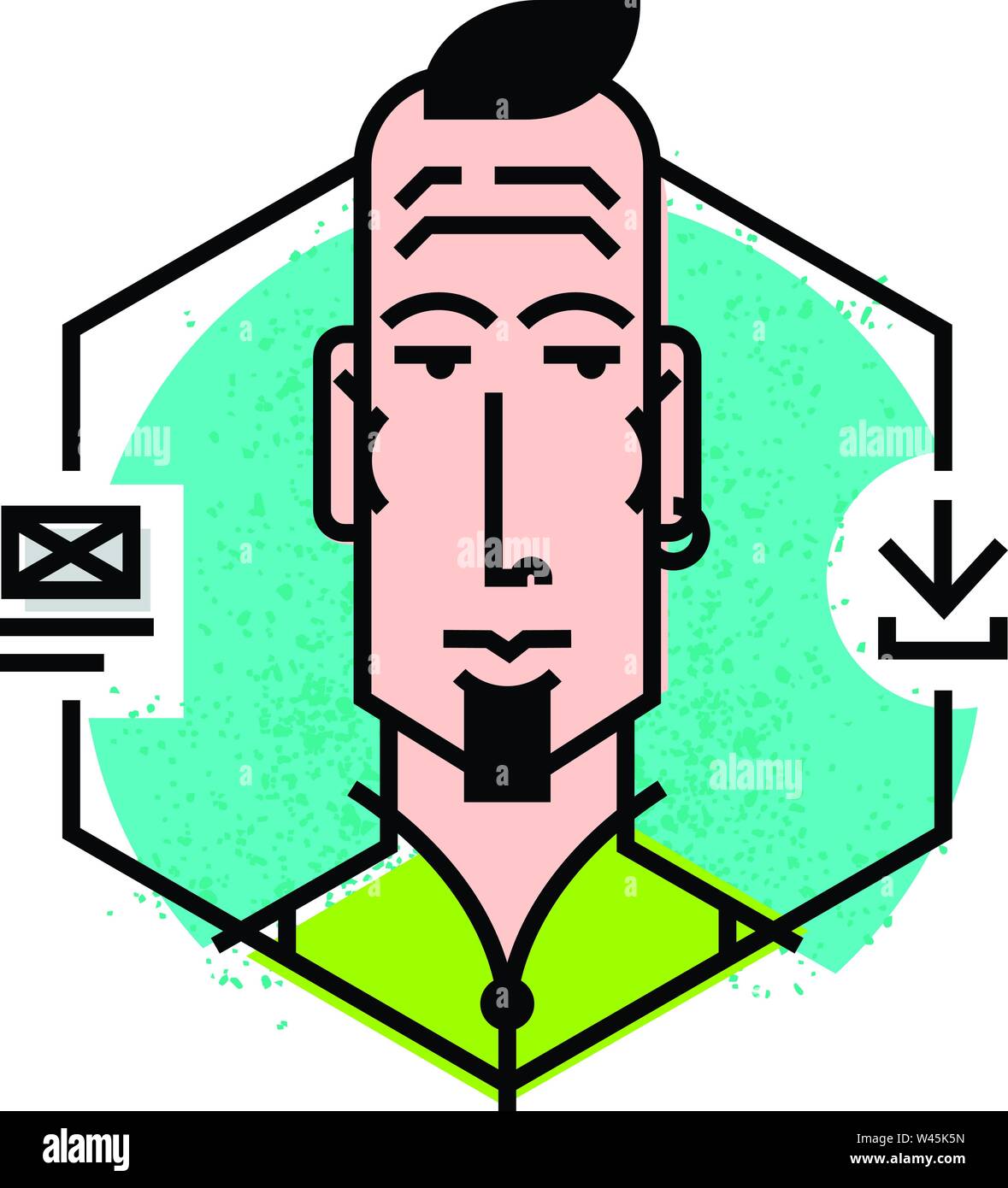 Ideal icon for your flashy design projects. Image is isolated on white ...