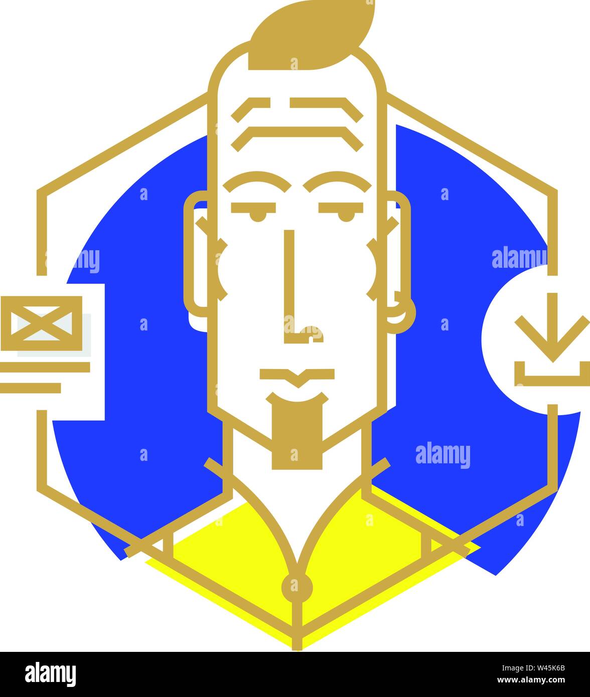 Ideal icon for your flashy design projects. Image is isolated on white ...