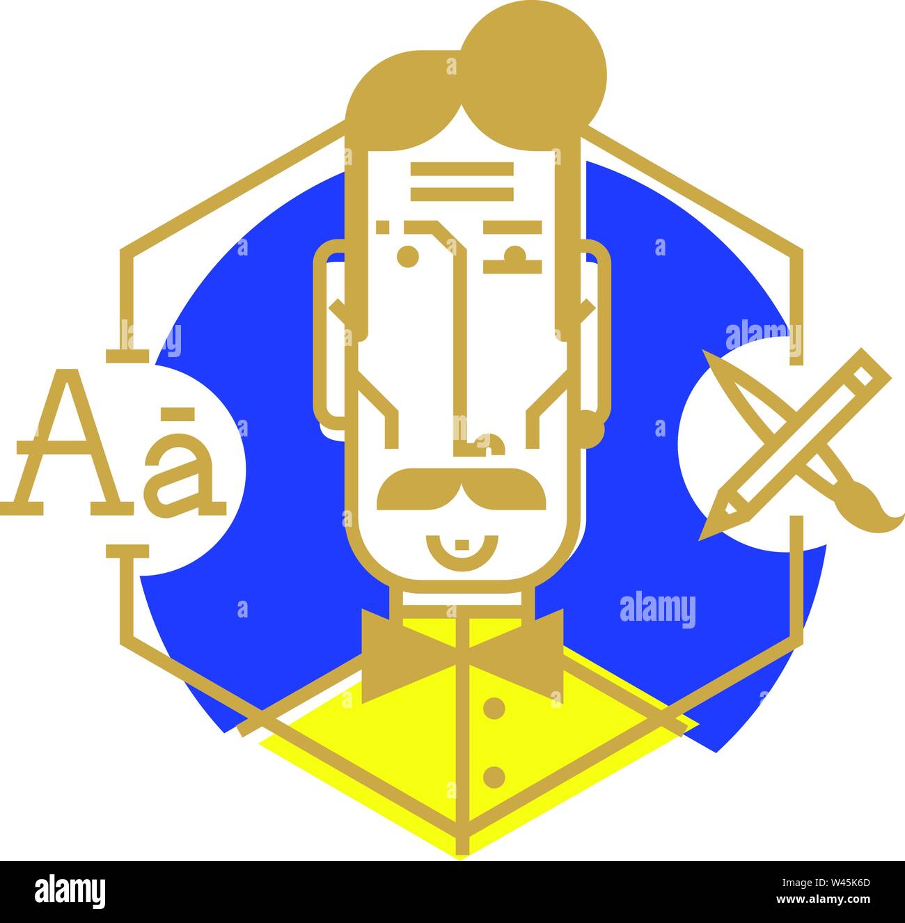 Ideal icon for your flashy design projects. Image is isolated on white ...