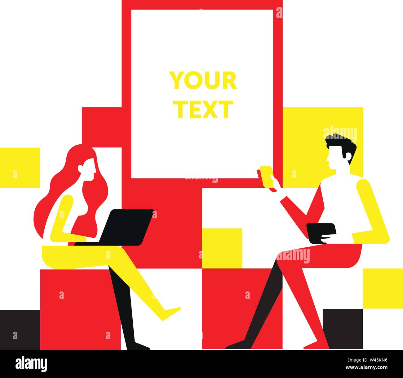 Design of a poster layout. Vector illustration isolated on white ...