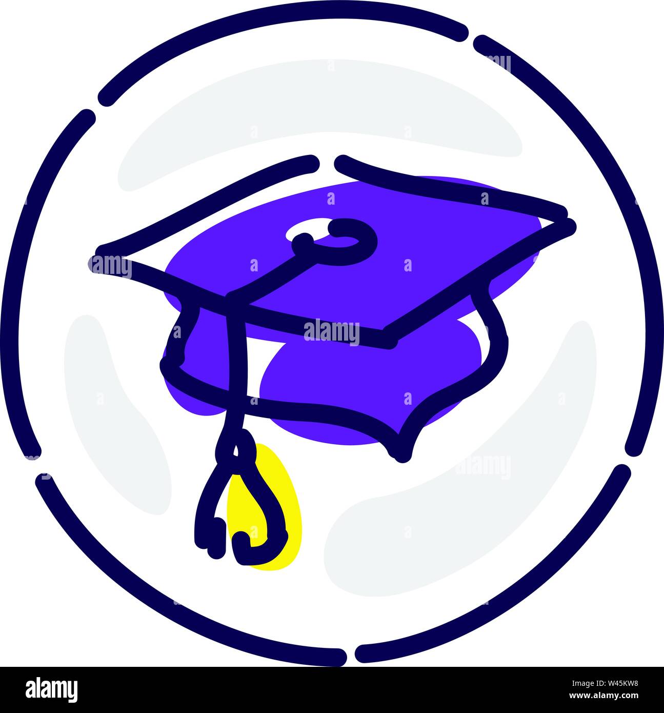 Academic hat is an exclusive logo, avatar, sign. Vector flat icon ...