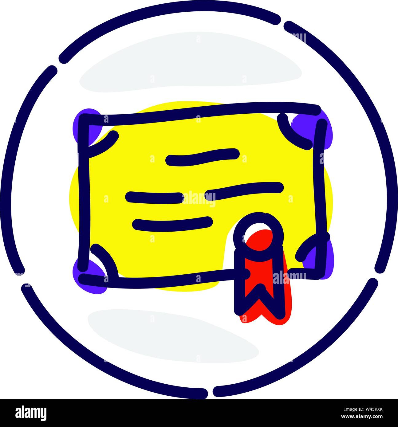 Diploma image icon linear Stock Vector Images - Alamy