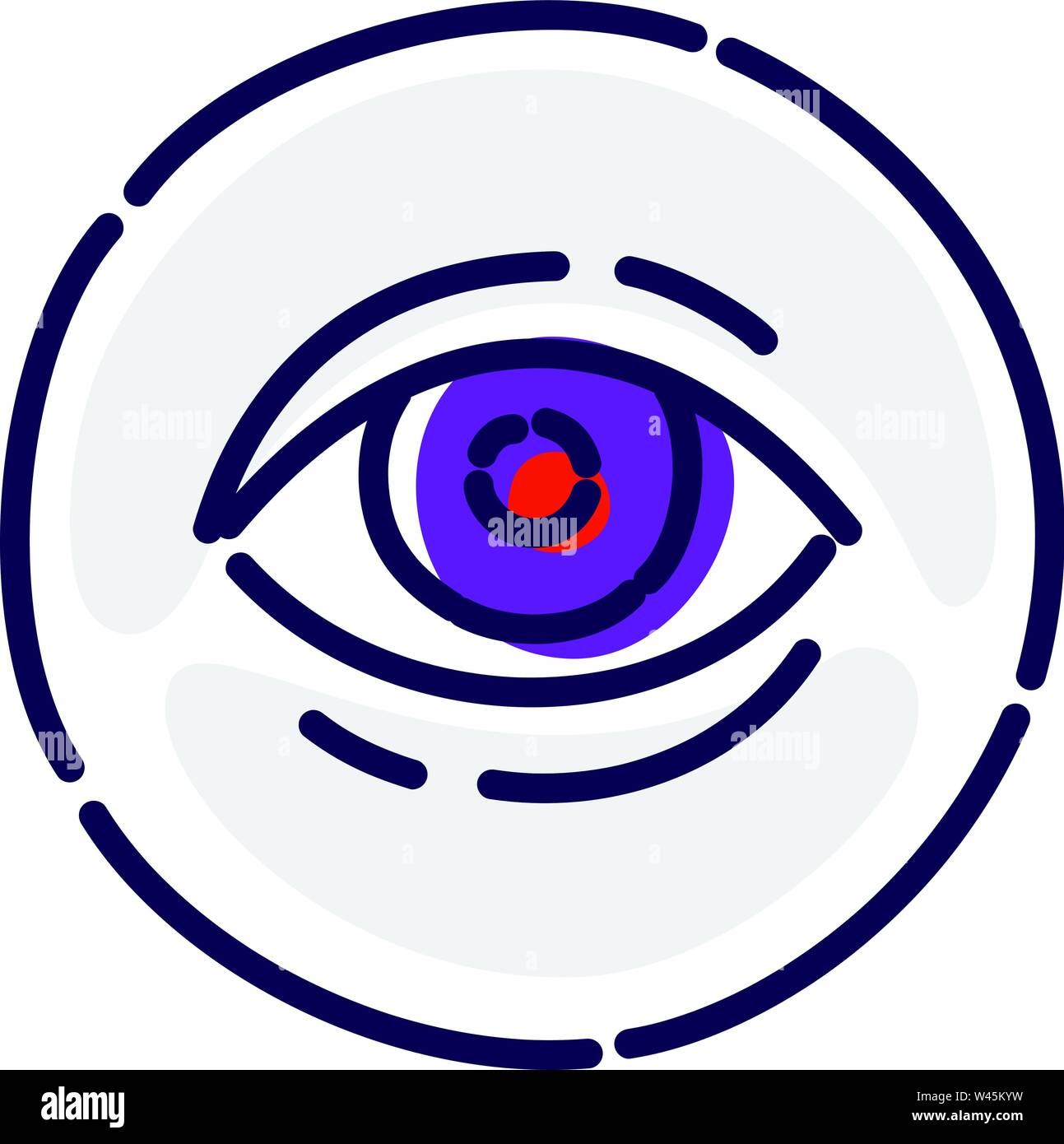 Eye, exclusive logo, emblem. Vector flat icon. Image is isolated on ...