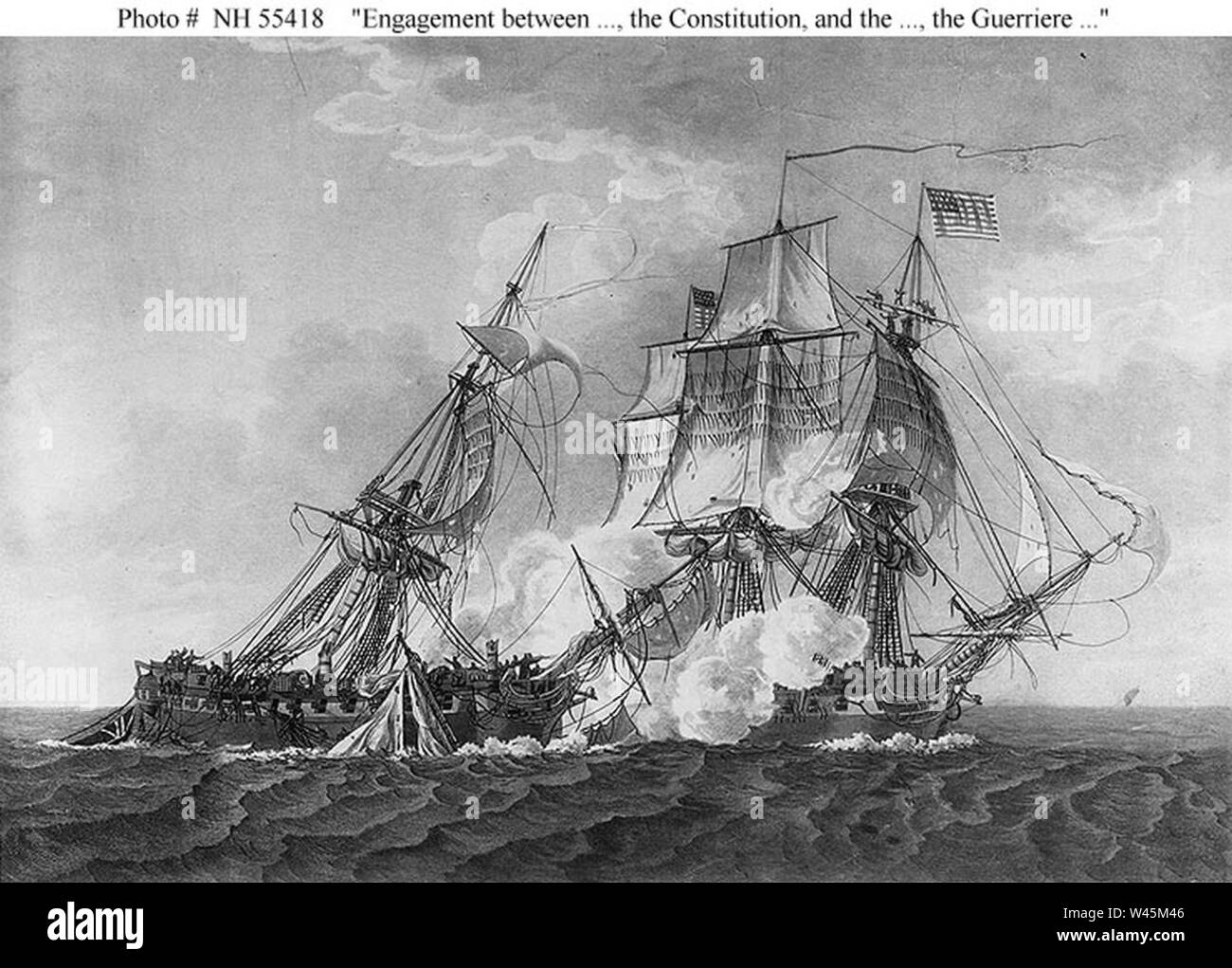 Constititution and the Guerriere NHHC photo NH 55418 Naval History and ...