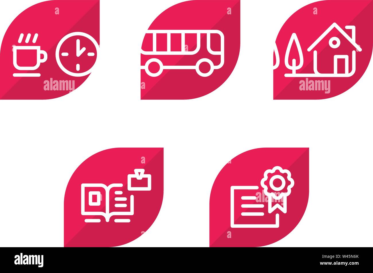 Various icons. Set of icons. 5 amazing icons for the site and the ...
