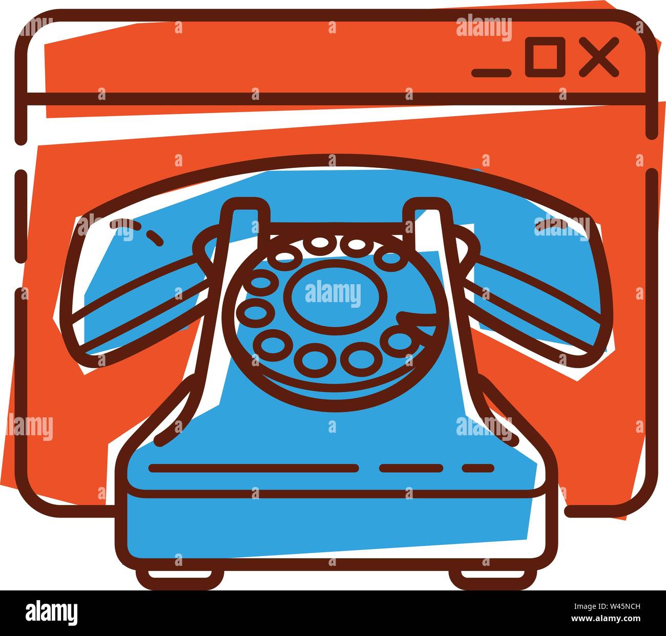 Icon of natural products. Disk phone on the background of the interface ...