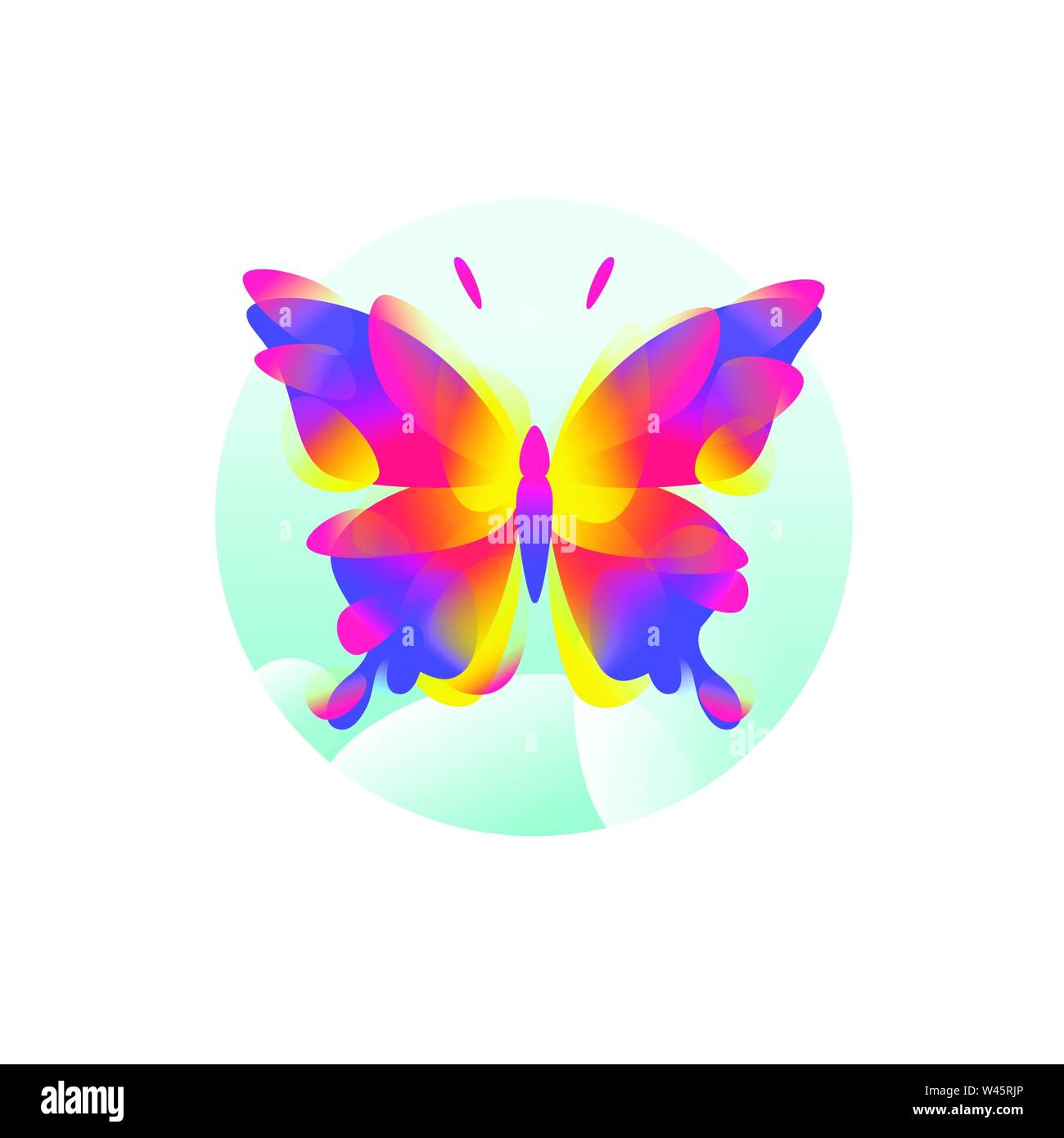 Rainbow Butterfly Logo