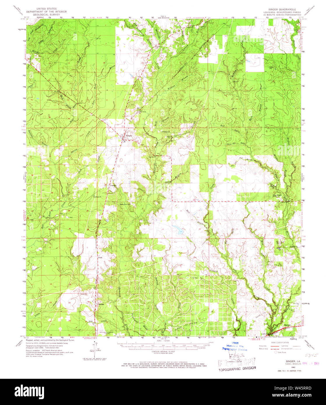 Singer louisiana map hi-res stock photography and images - Alamy