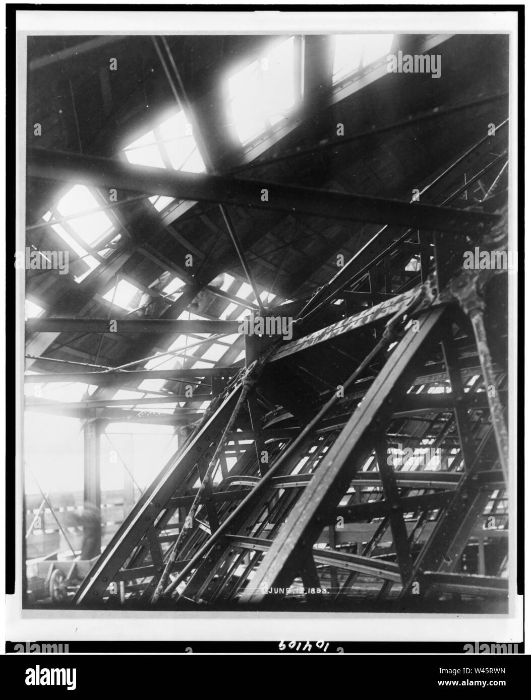 Construction in interior of the Jefferson Building, Library of Congress ...