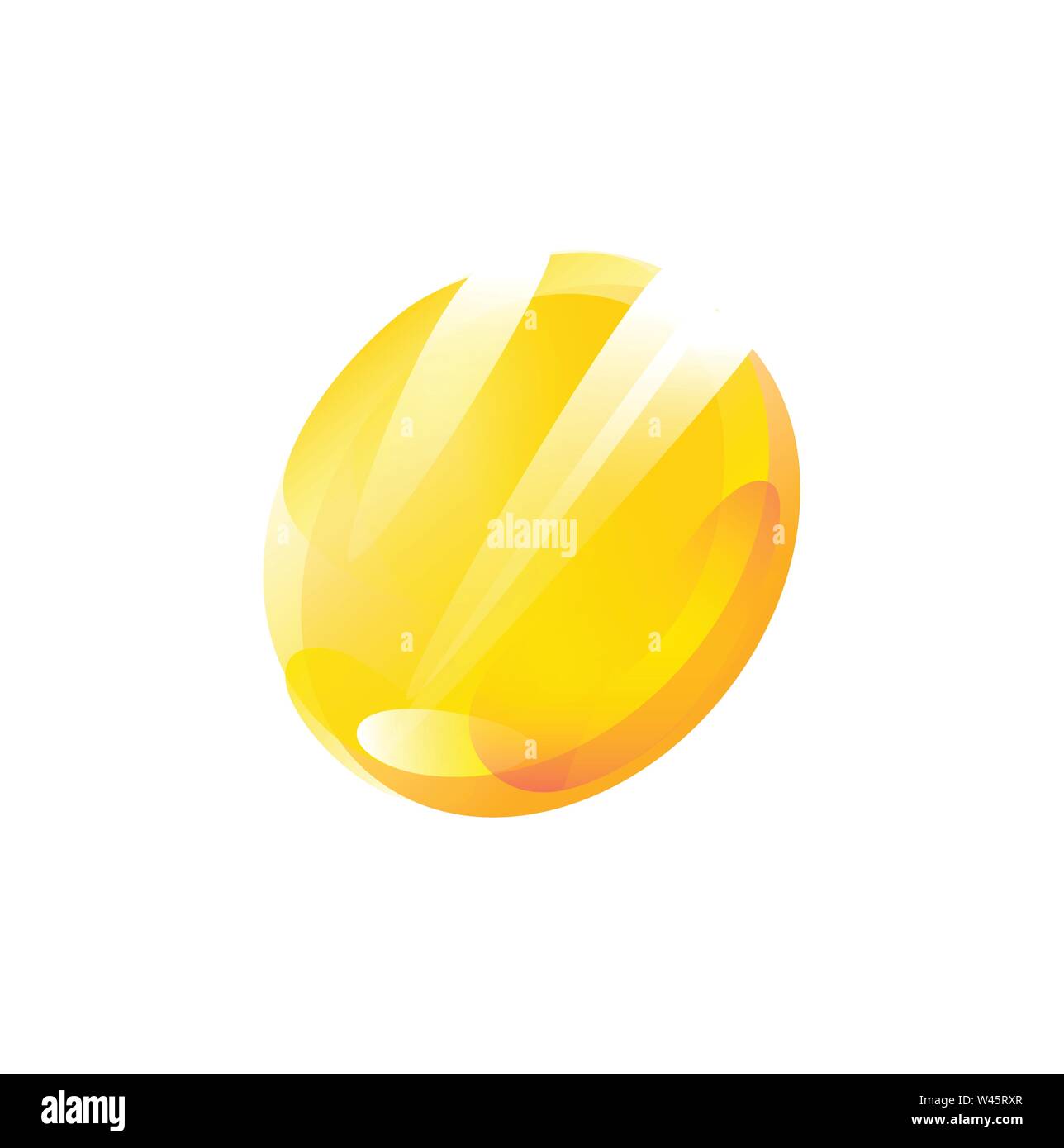 Illustration of a coin. Gradient flat icon. Vector illustration. Gold ...