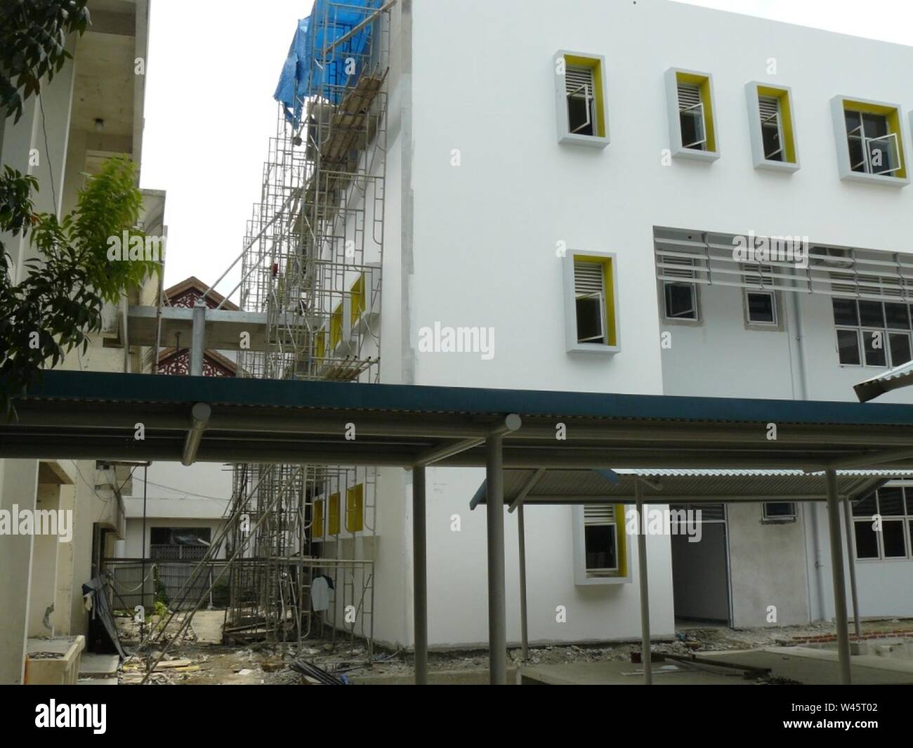 Construction of a connecting corridor progress (4496375978 Stock Photo ...