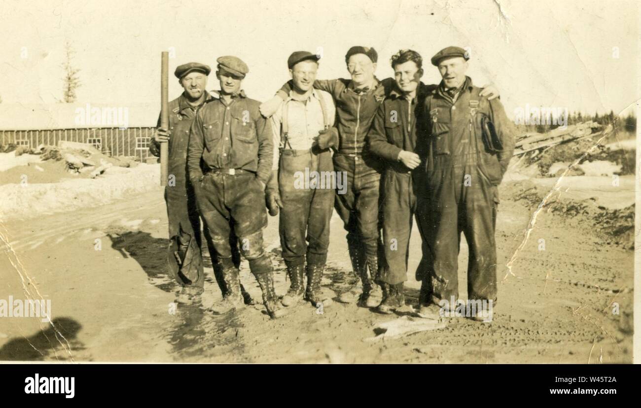 Construction in Ontario 1940's 023 Stock Photo - Alamy