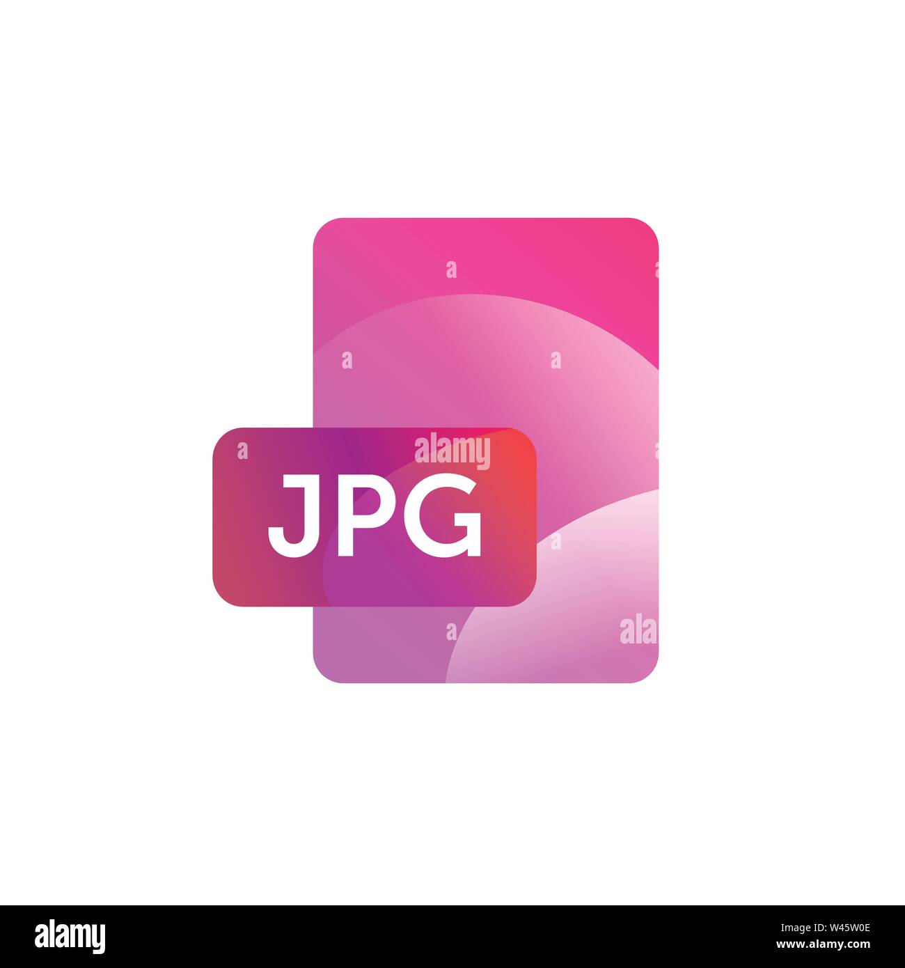 JPG format icon. Vector. Gradient flat style. Bright, fashionable ...