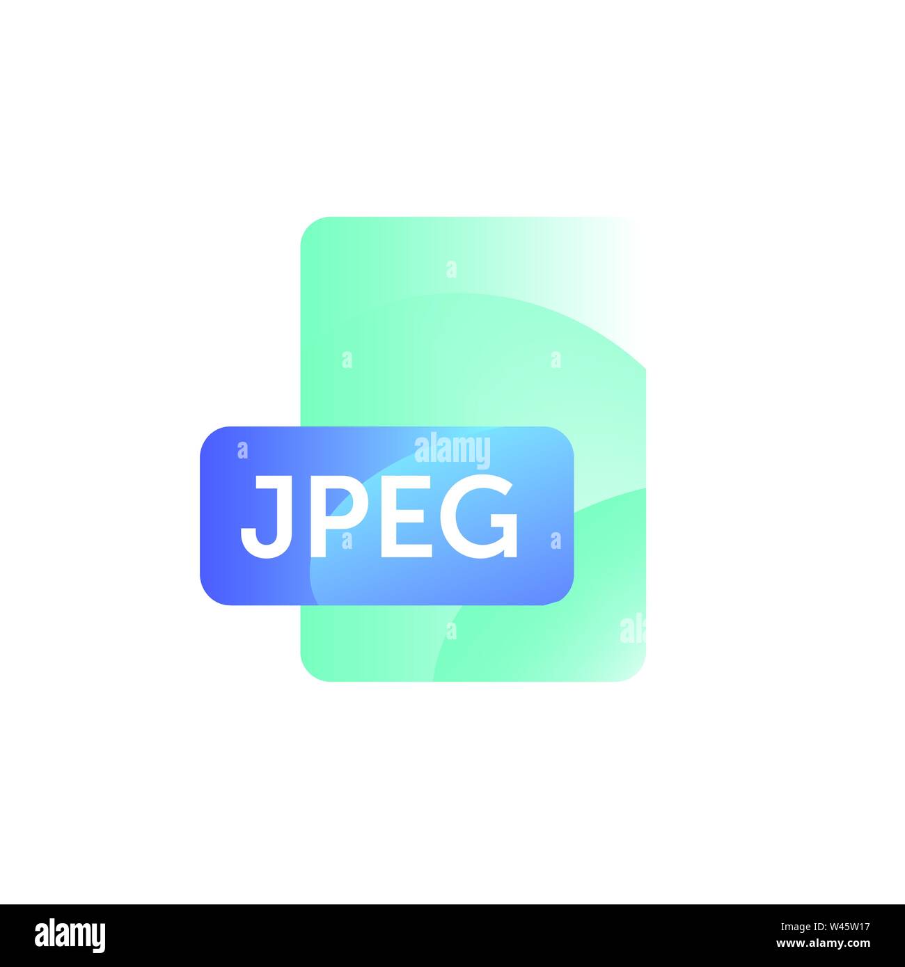 JPEG format icon. Vector. Gradient flat style. Bright, fashionable ...